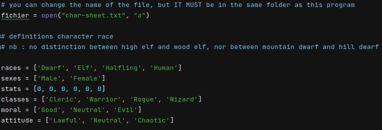 Create a DnD Character With Python3 : 4 Steps - Instructables