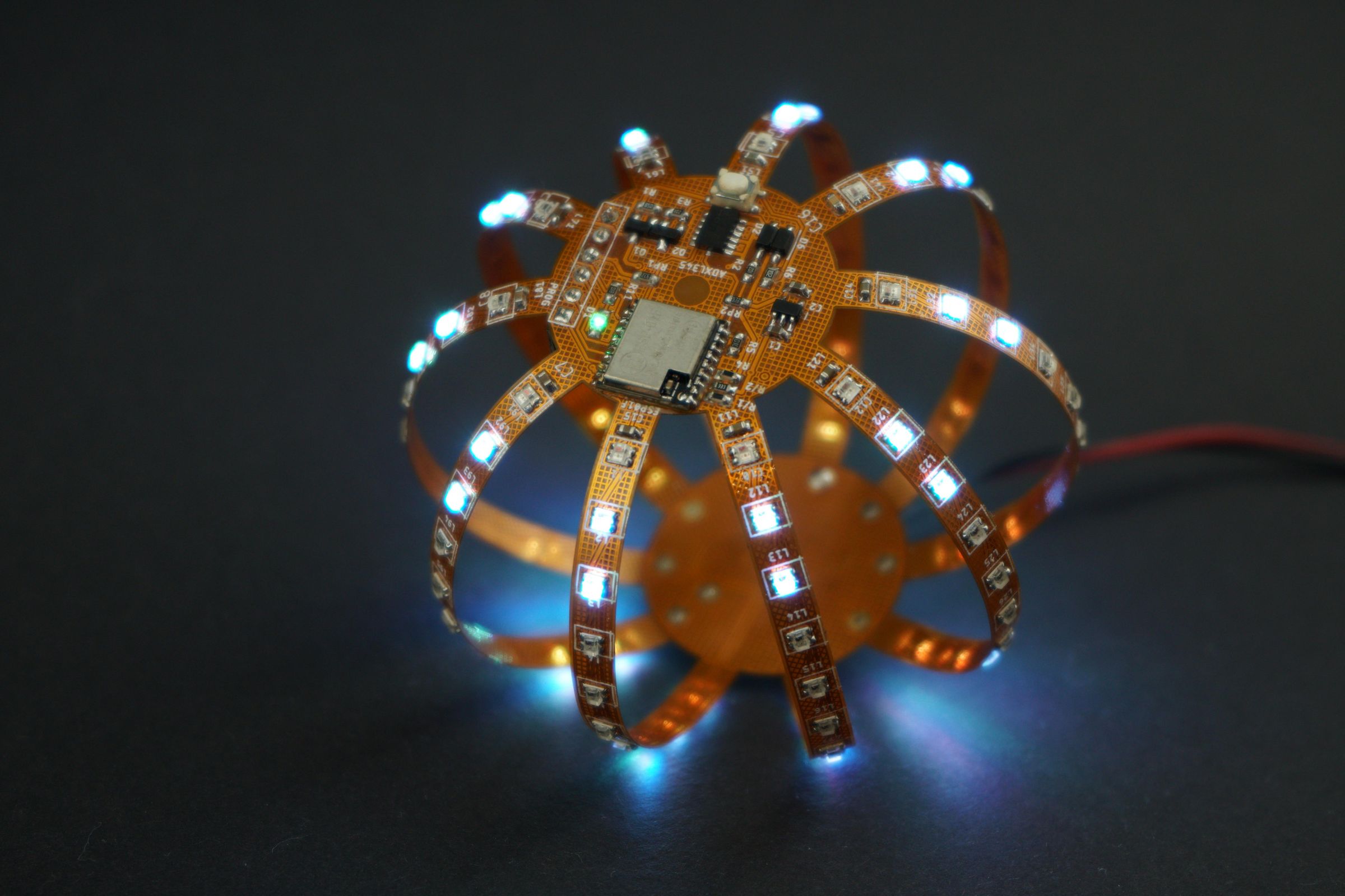FLEXBALL - a Hundred Pixel Flexible PCB Ball With WiFi : 6 Steps (with ...