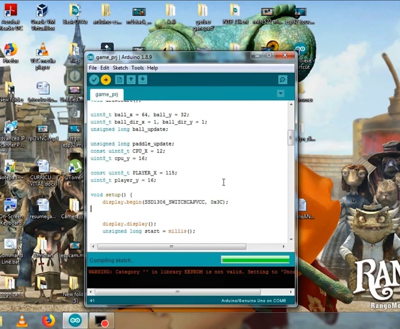 Play a PONG Game With Arduino Uno and OLED 0.96 SSD1306 Display : 6 ...