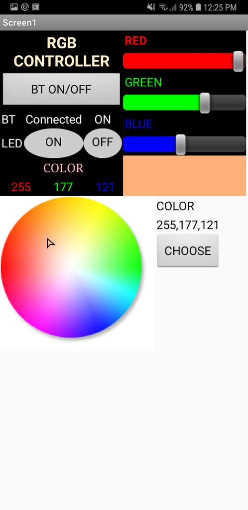 Arduino Ledstrips Rgb Bluetooth Arduino App Inventor 5 Steps Instructables