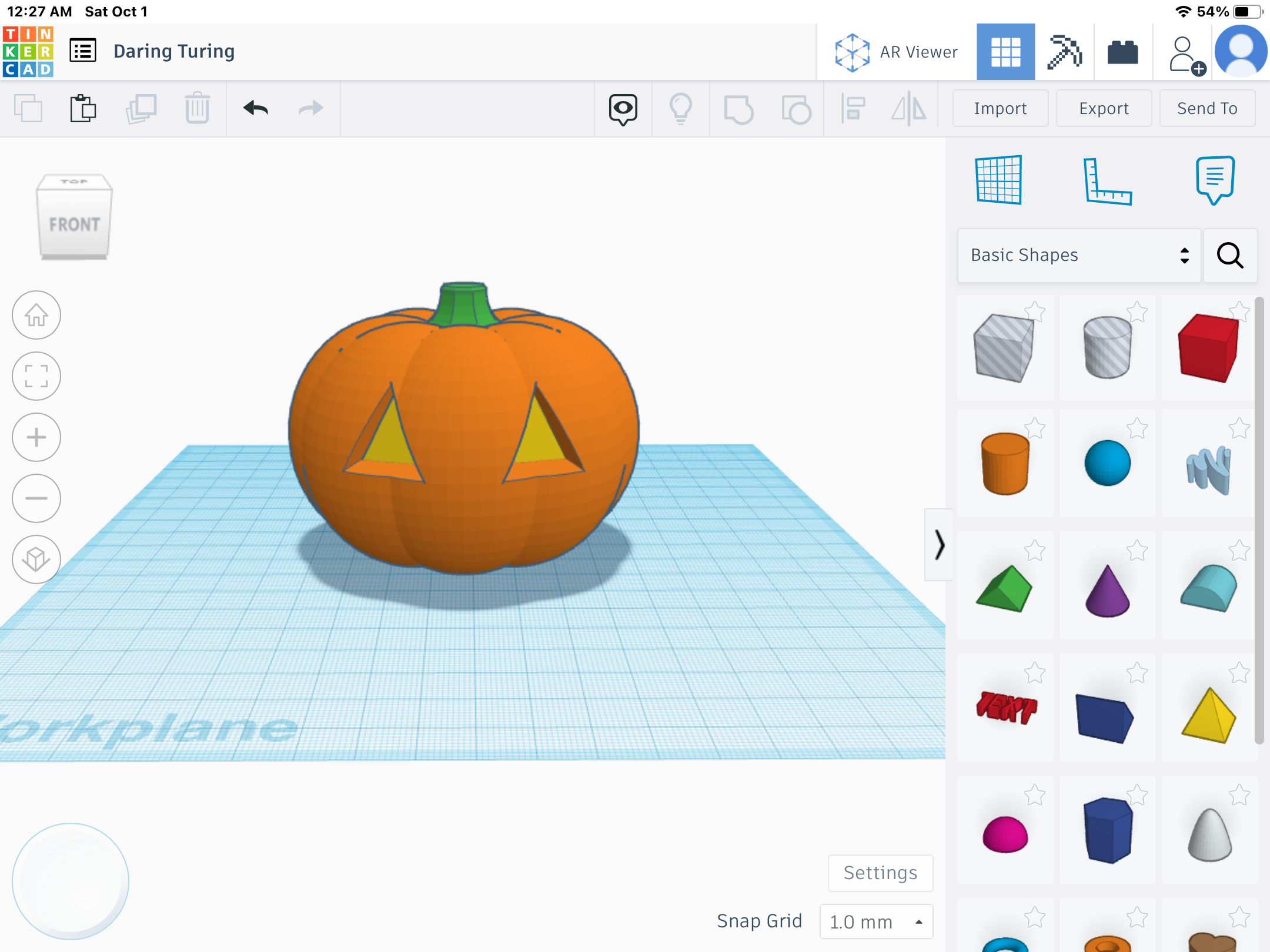 Cute Jack-O-Lantern in Tinkercad : 4 Steps - Instructables