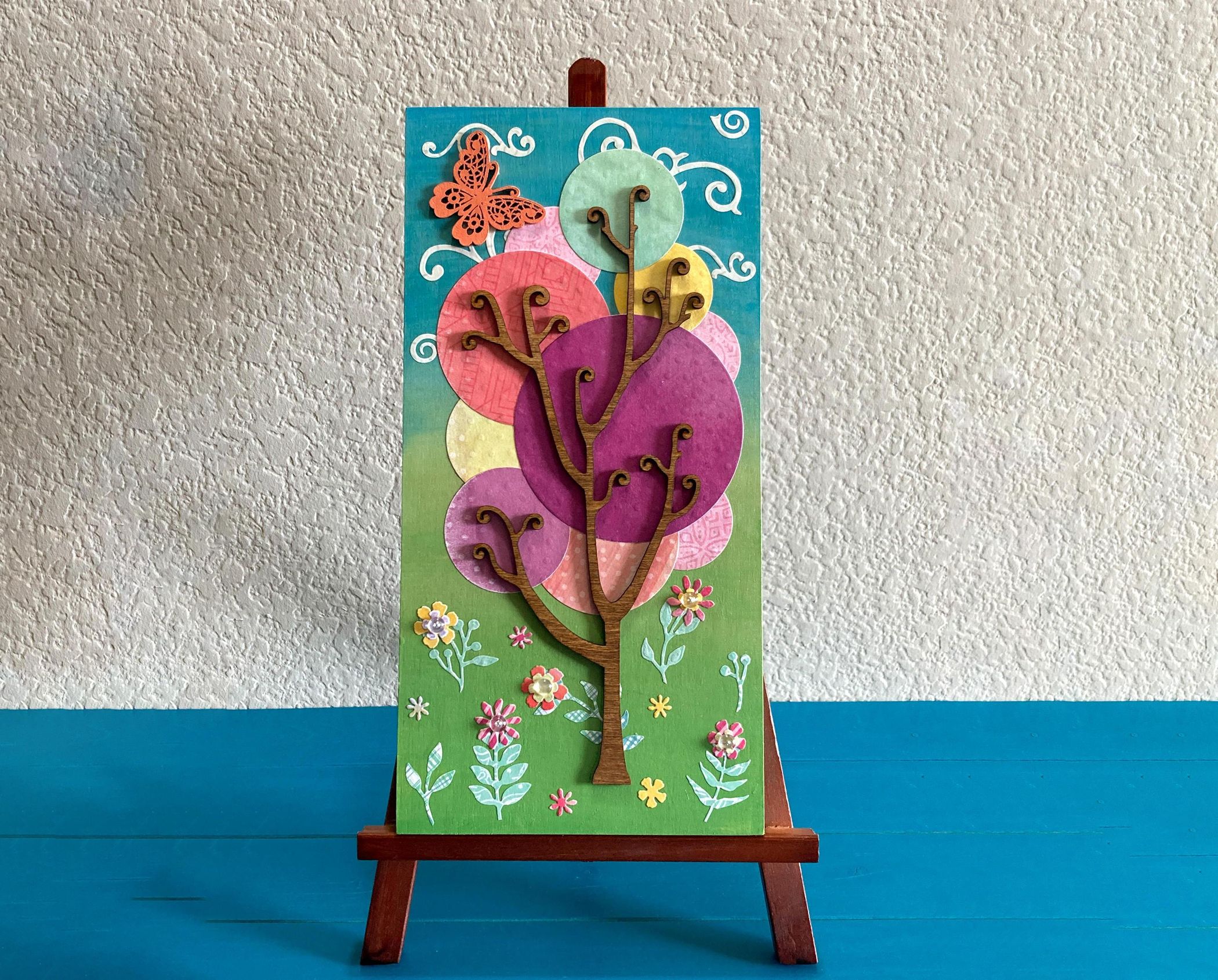 Mixed Media Summer Circle Tree Art : 15 Steps (with Pictures ...