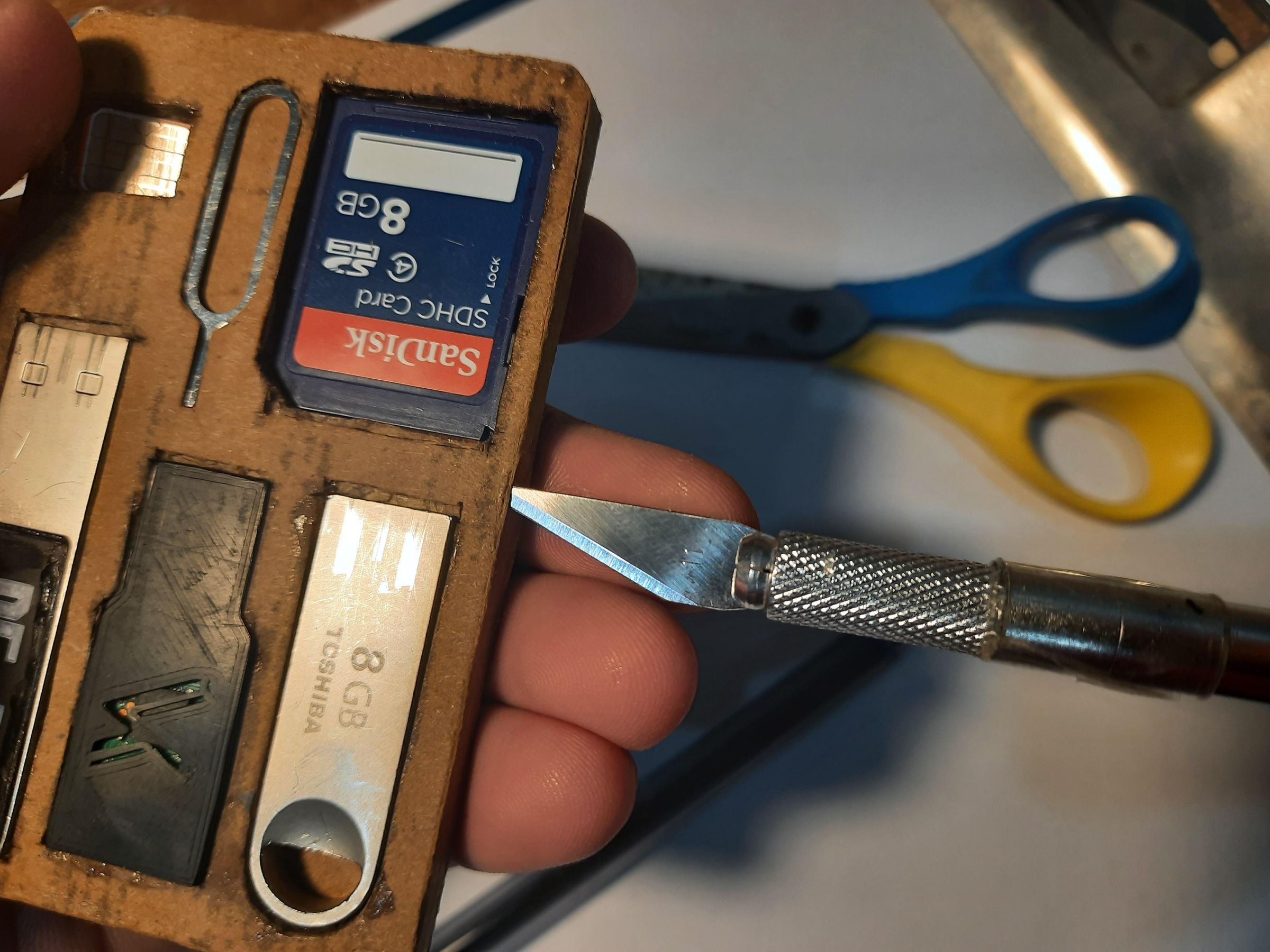 How to Make a Fancy Case for Organizing Computer Storage Devices : 8 ...