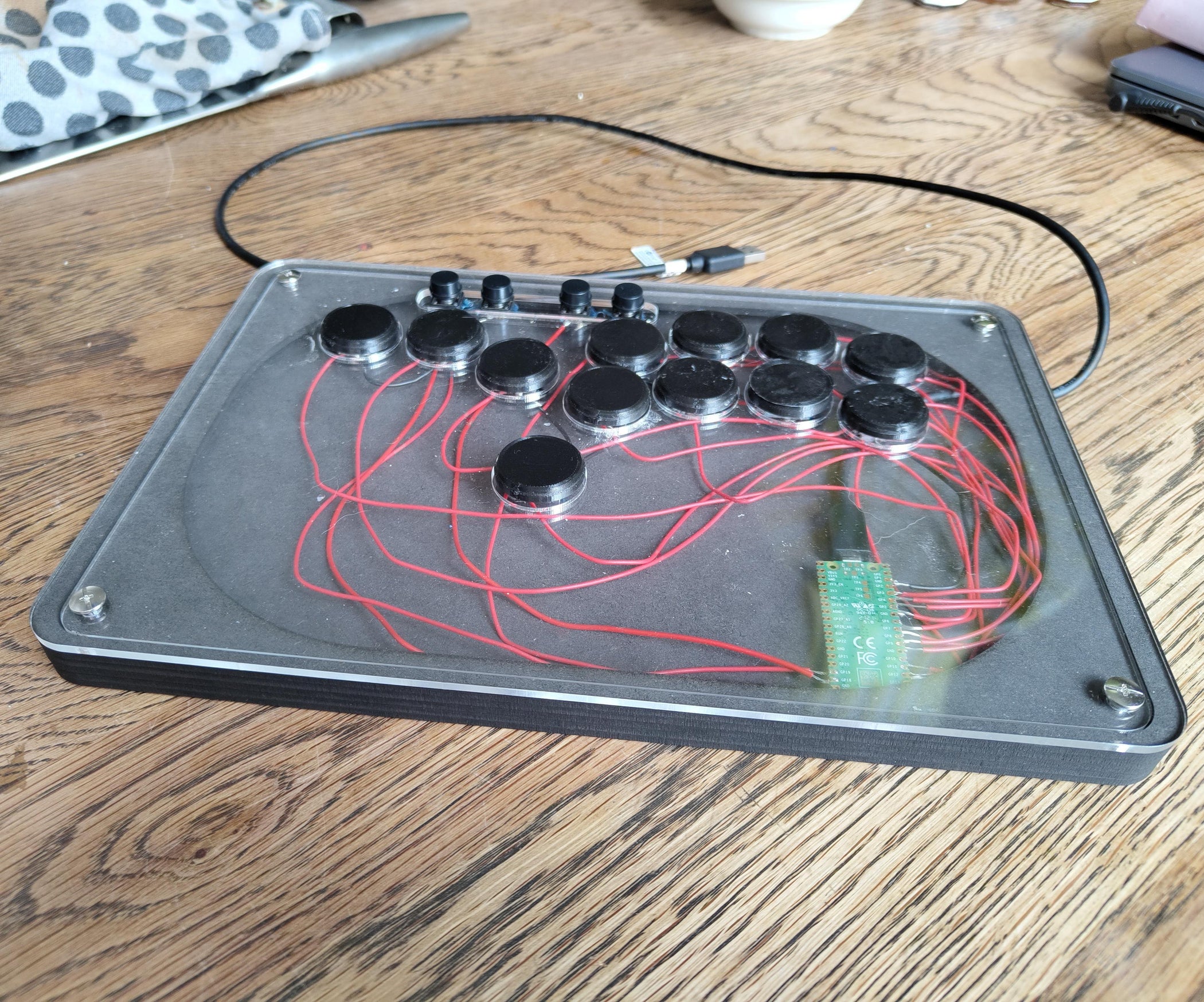 Leverless Arcade Controller Using a Raspberry Pi Pico : 4 Steps - Instructables