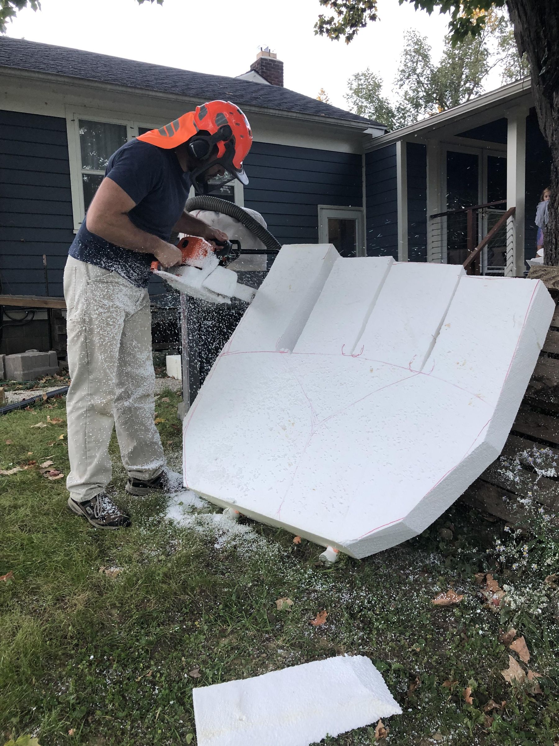 Over Sized Skeleton Breaking Out of My Home : 11 Steps (with Pictures ...