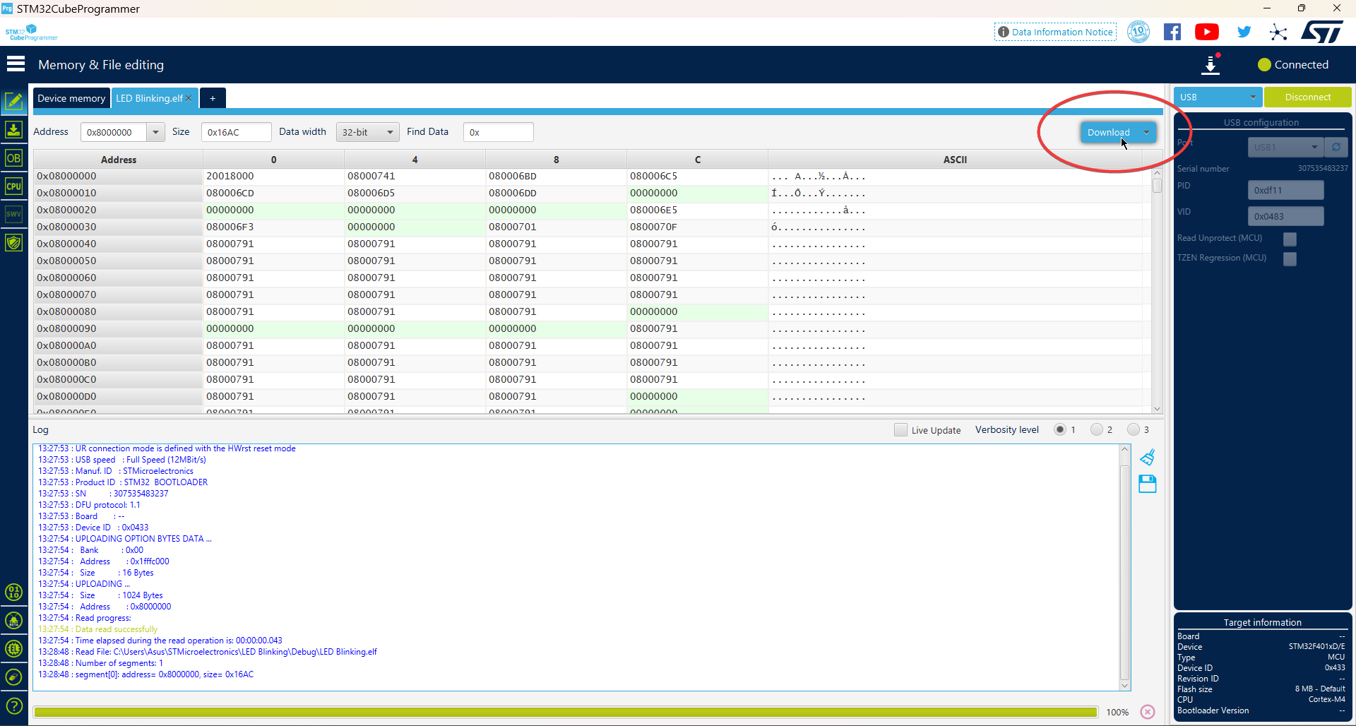 Blinking an External LED Using STM32CubeIDE on STM32 Black Pill : 7 ...