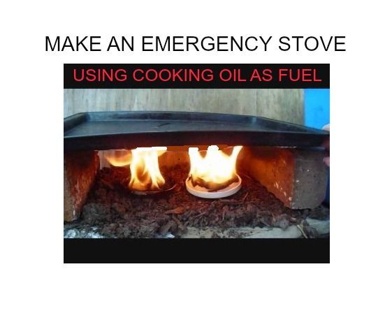 EMERGENCY STOVE Using Cooking Oil As Fuel : 5 Steps - Instructables