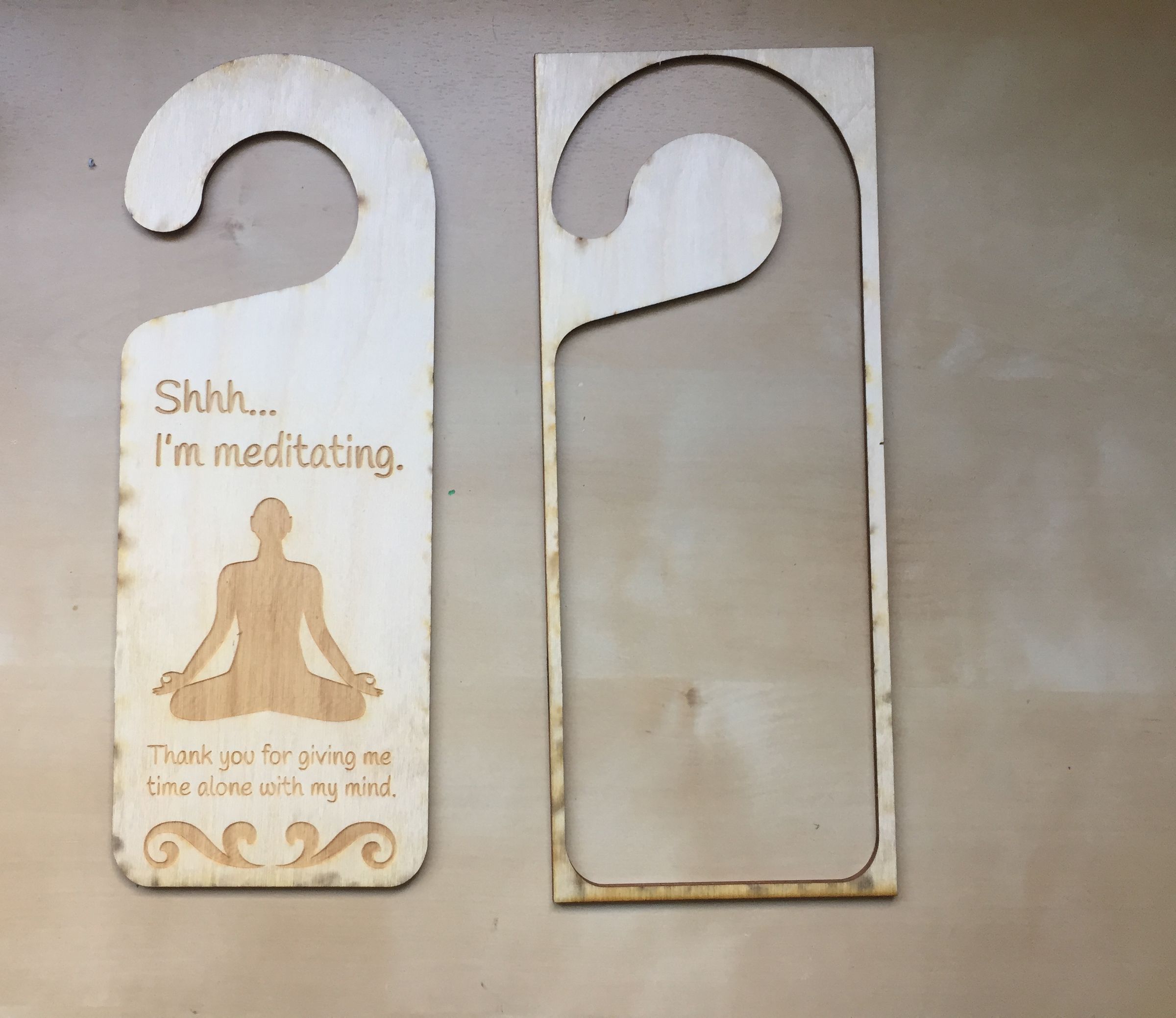 Laser Cut Double Sided Wooden Doorknob Hanger : 7 Steps (with Pictures ...