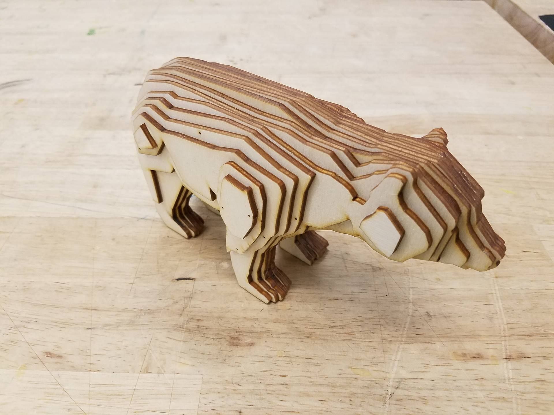 Laser Cut Bear From Stacked Slices : 4 Steps (with Pictures ...