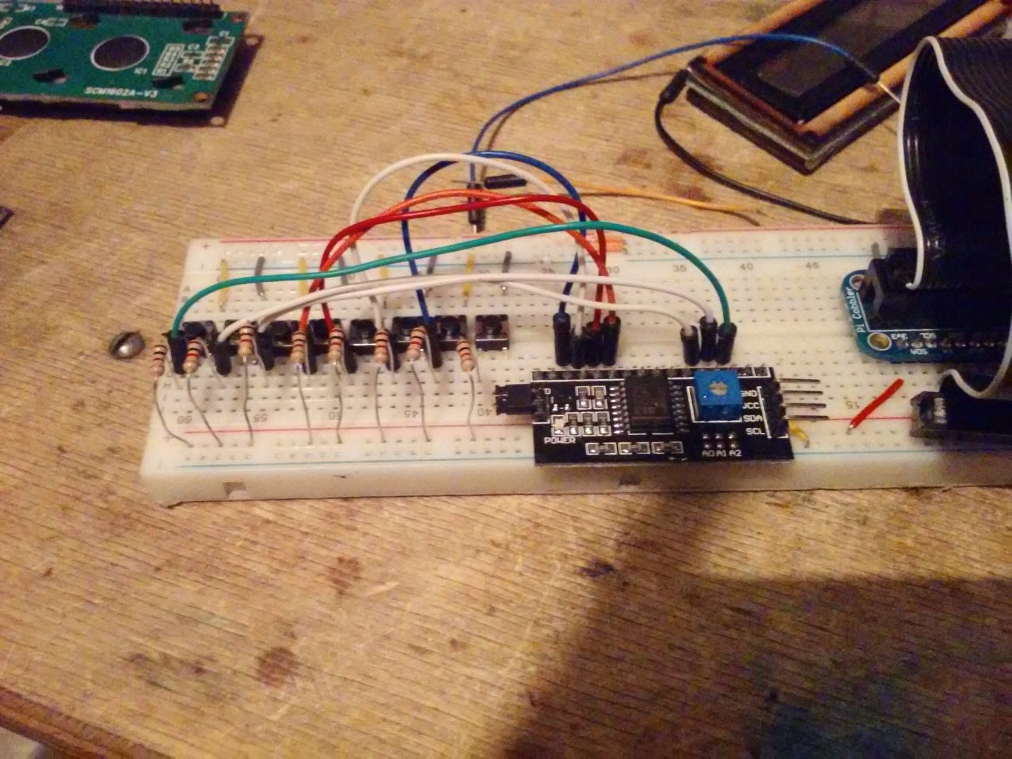 Raspberry Pi: Using 1$ I2C LCD Backpacks for 1602 Screens & Buttons ...