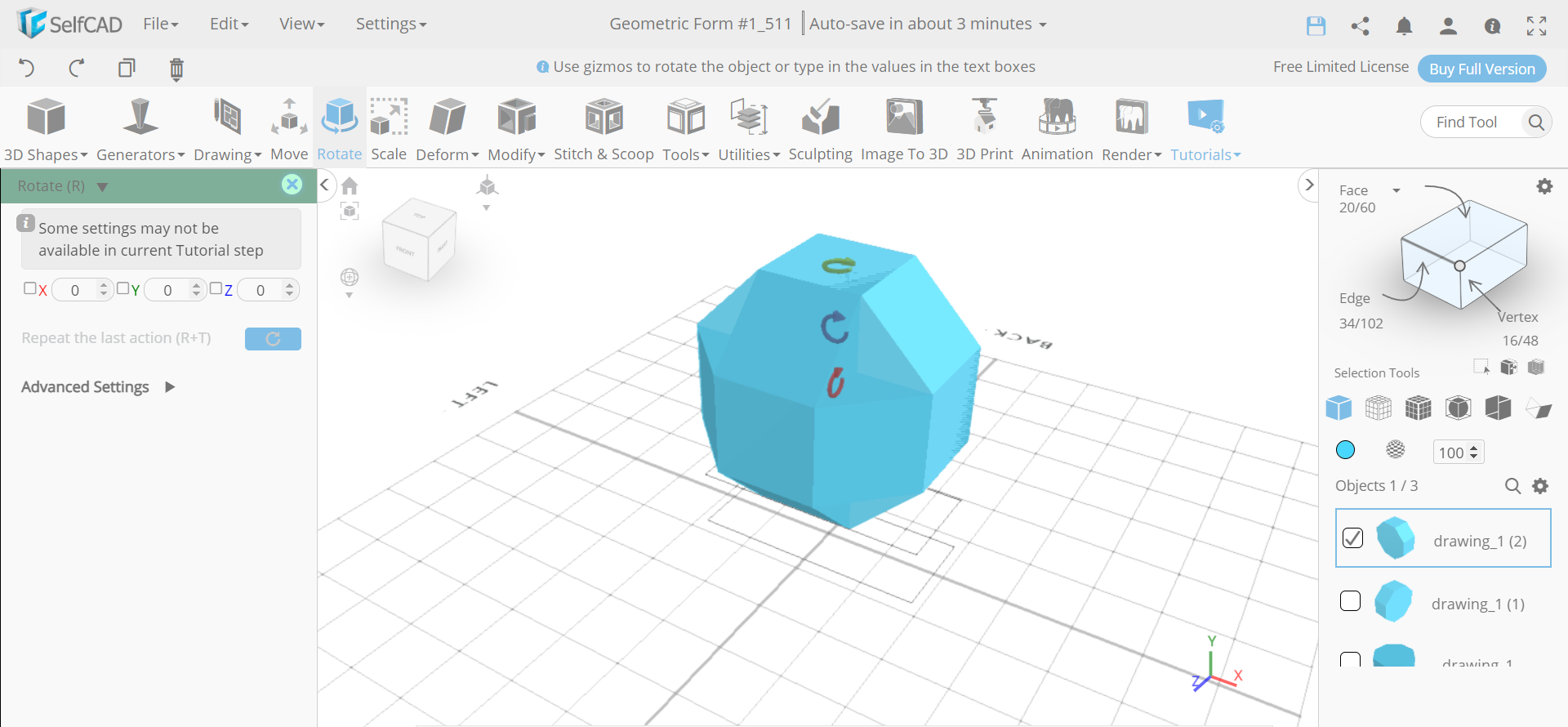HOW TO CREATE a 3D GEOMETRIC FORM IN 3D MODELLING SOFTWARE : 6 Steps ...