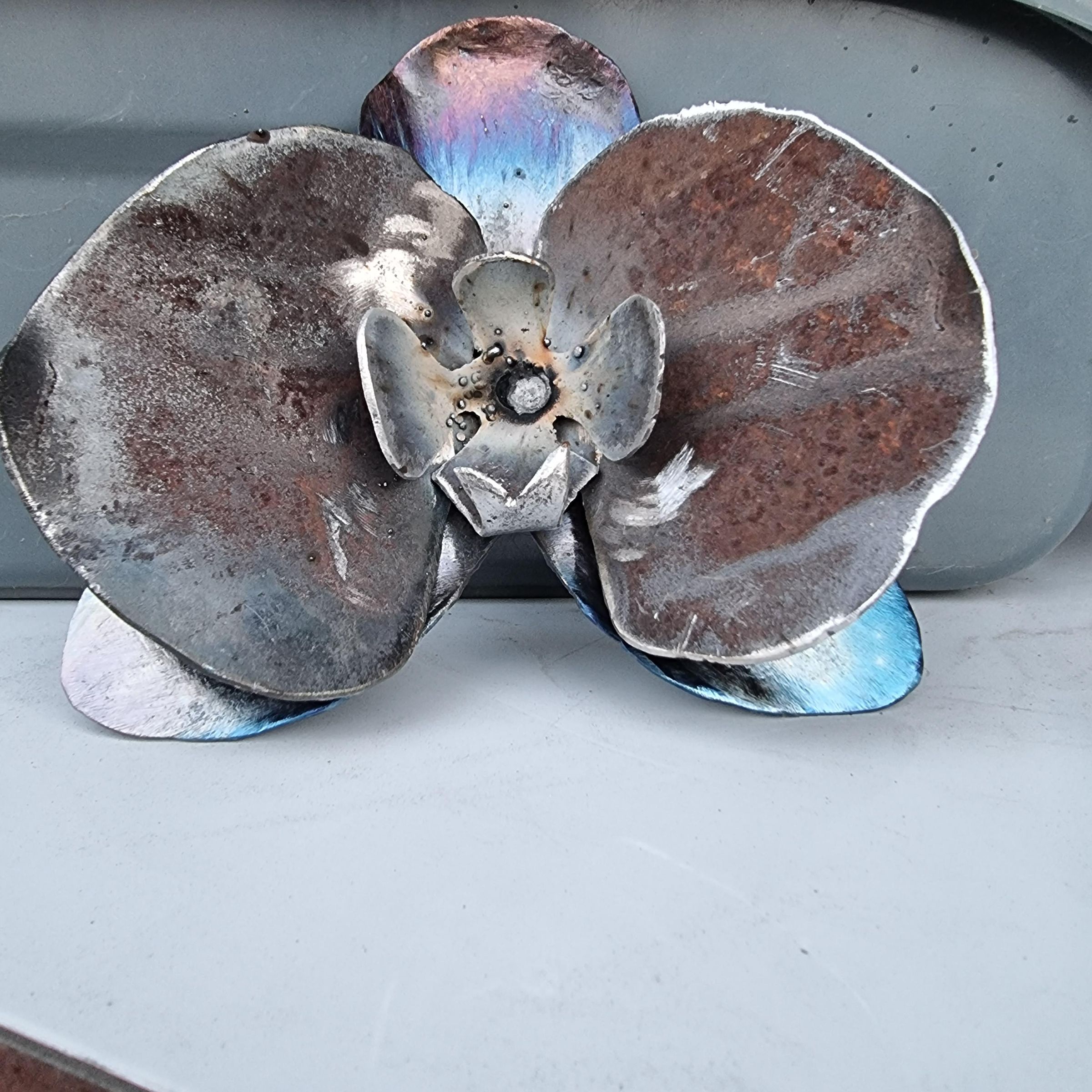 Orchid Made From Sheet Metal - Steel Garden Art Sculpture : 6 Steps ...
