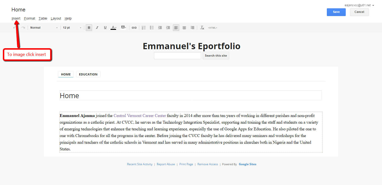 Eportfolio With Google Sites : 8 Steps - Instructables