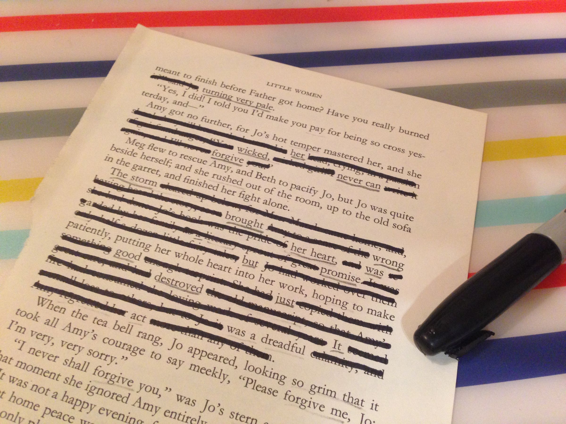 Blackout Poetry 101 : 4 Steps (with Pictures) - Instructables
