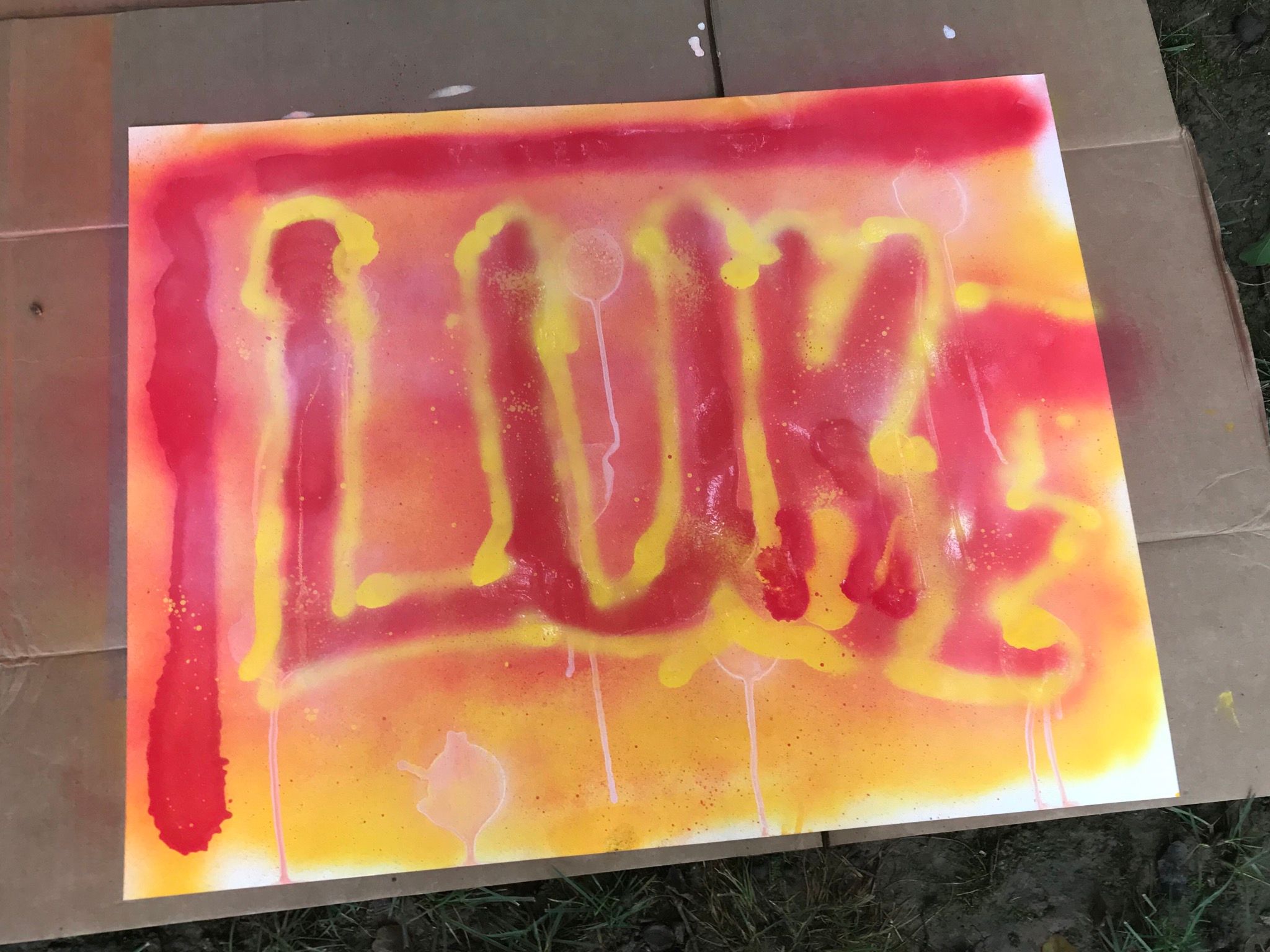 Making a Cool Spray Paint Poster With Your Name or Initials : 4 Steps ...