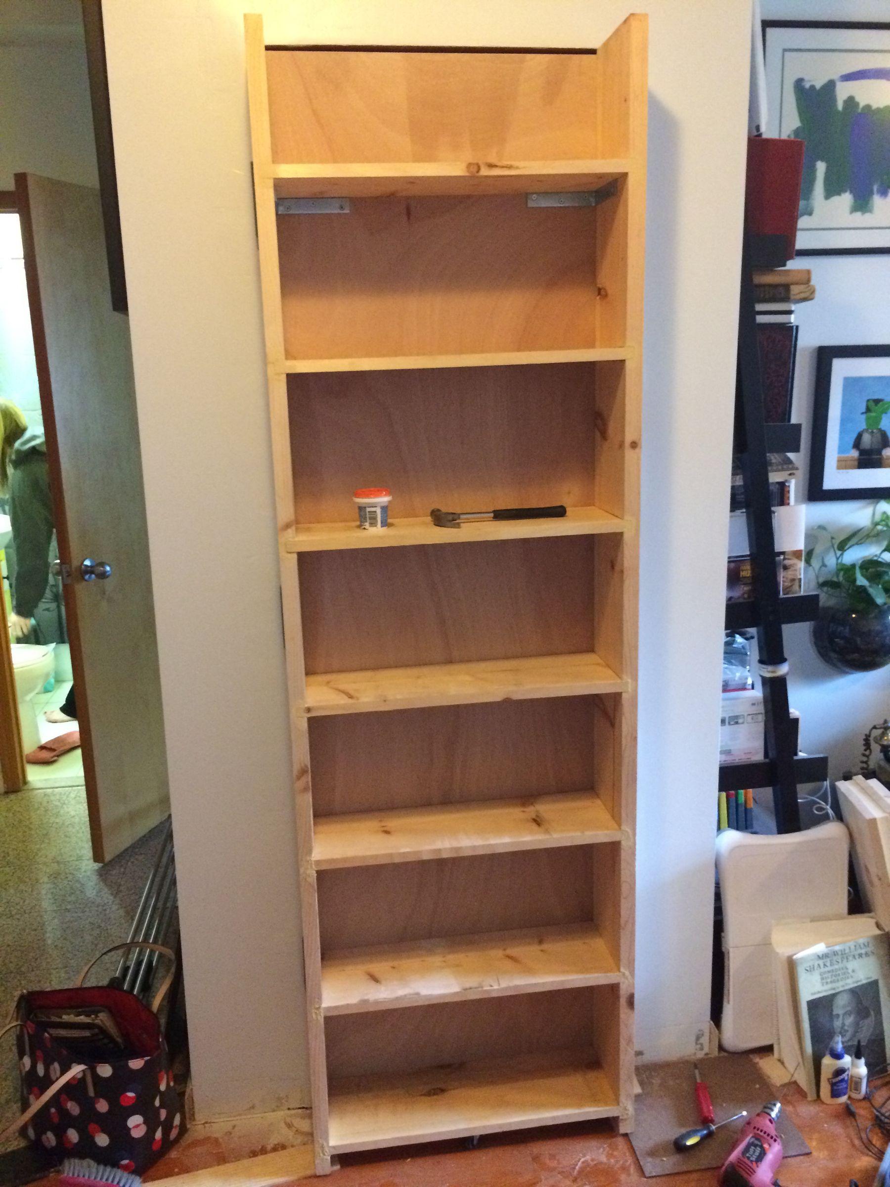 Super SIMPLE Secret Bookshelf Door & Book Unlock Mechanism : 9 Steps ...