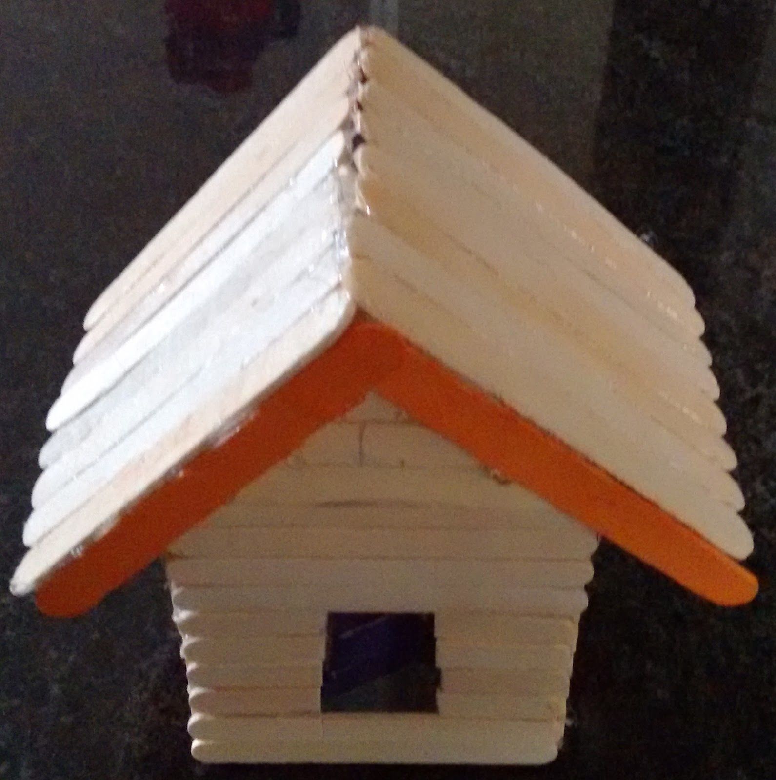 Popsicle Stick House Roof