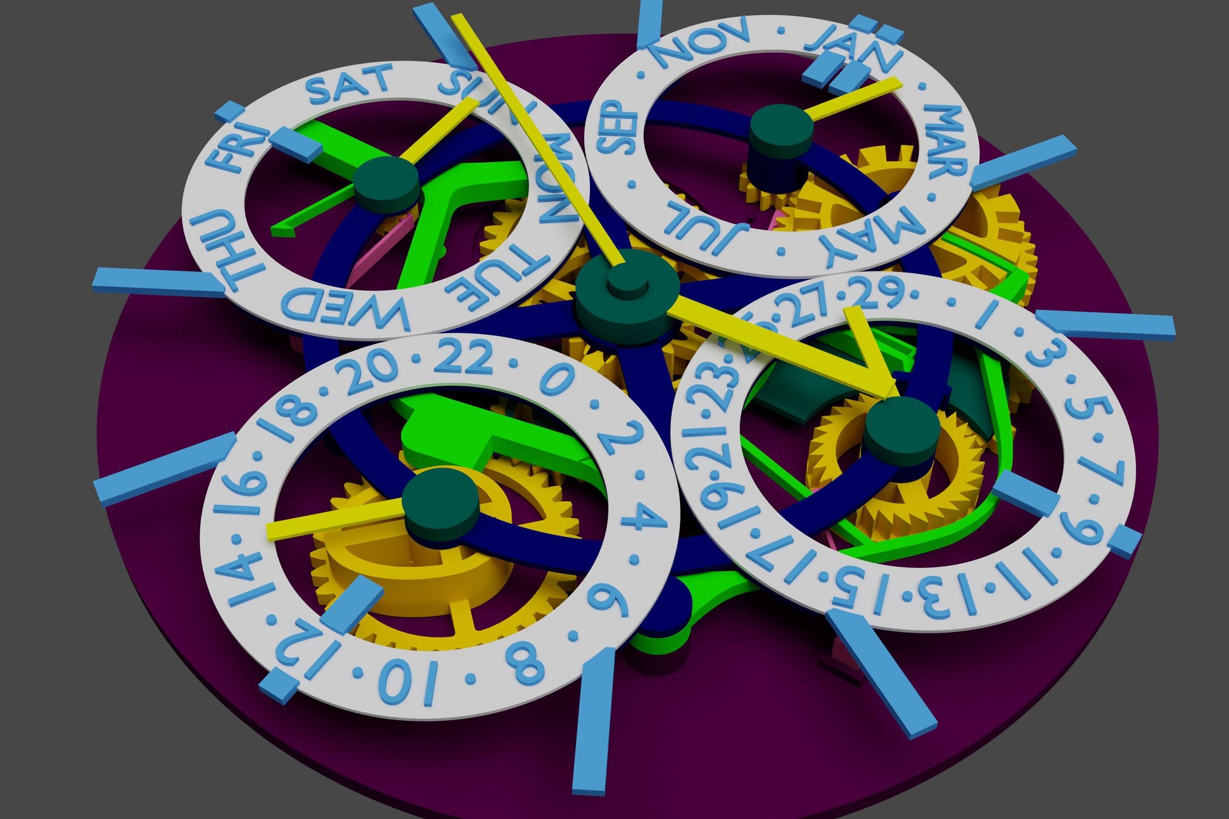 3D Printed Clock With Perpetual Calendar : 6 Steps (with Pictures ...