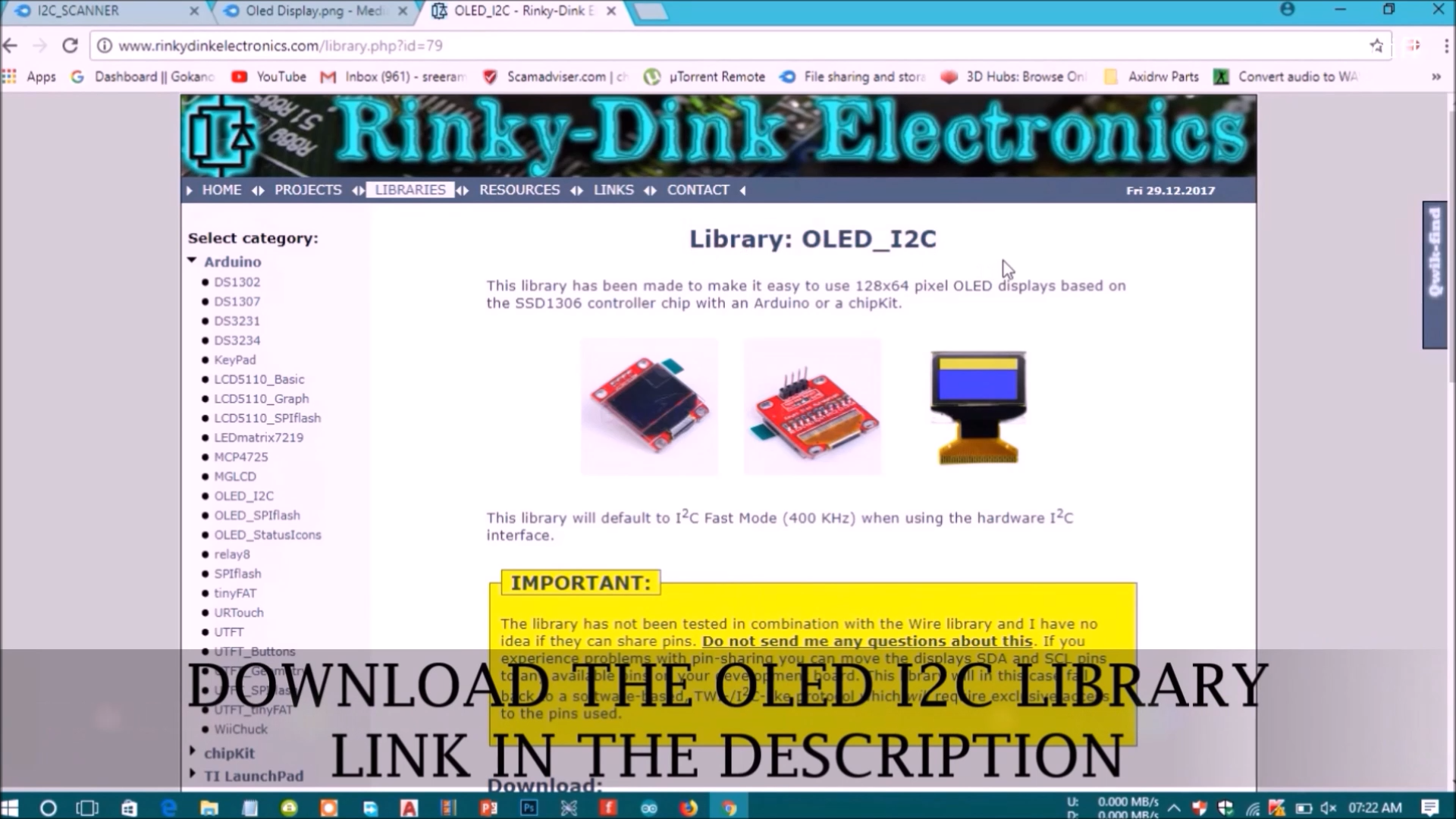 Test I2c Oled With Arduino : 7 Steps - Instructables