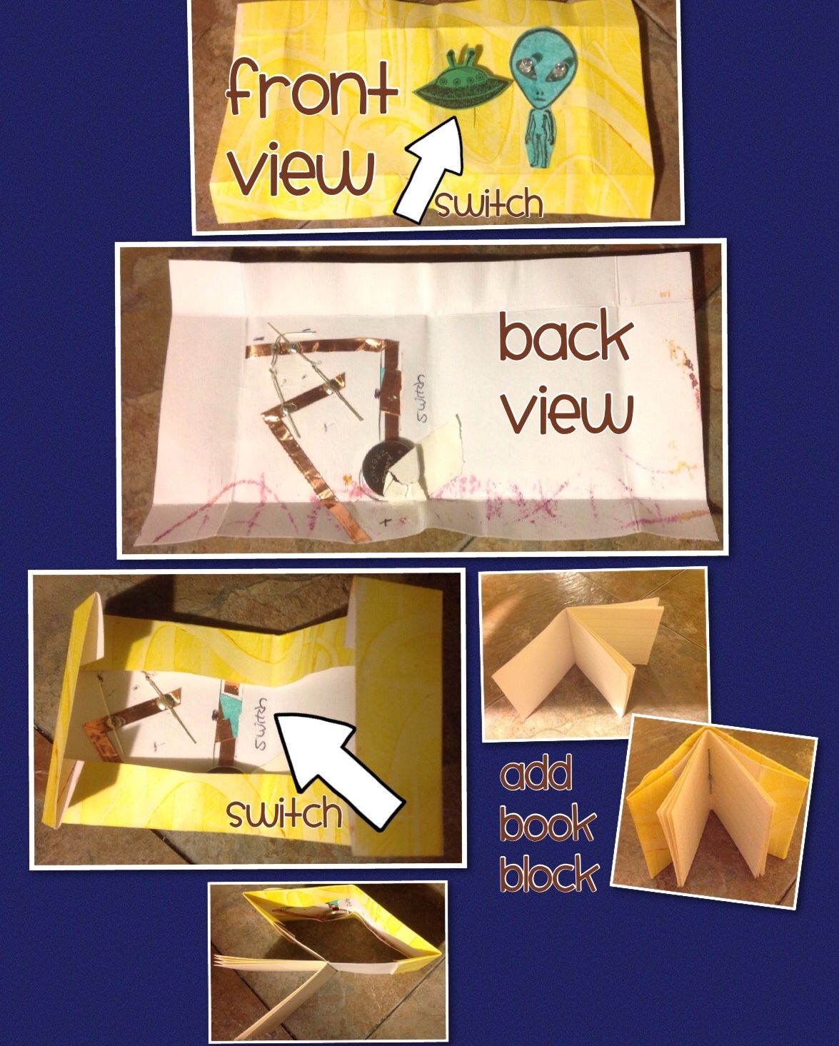 Paper Circuitry: Light-Up Book With LEDs and a Switch : 6 Steps ...