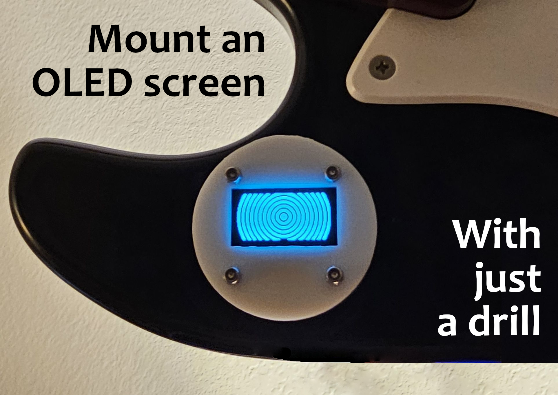 OLED Screen, Chassis Mount With Just a Drill : 3 Steps (with Pictures ...
