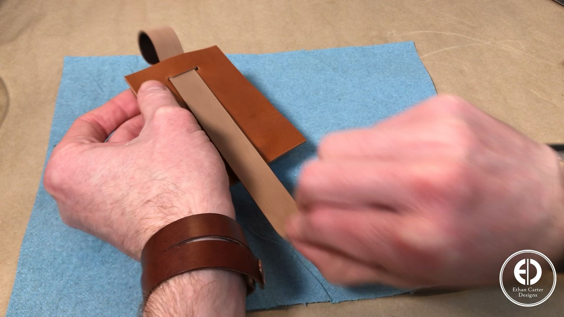 How to Make a Leather Pull Tab Minimalist Wallet (Free Template!) : 5 ...