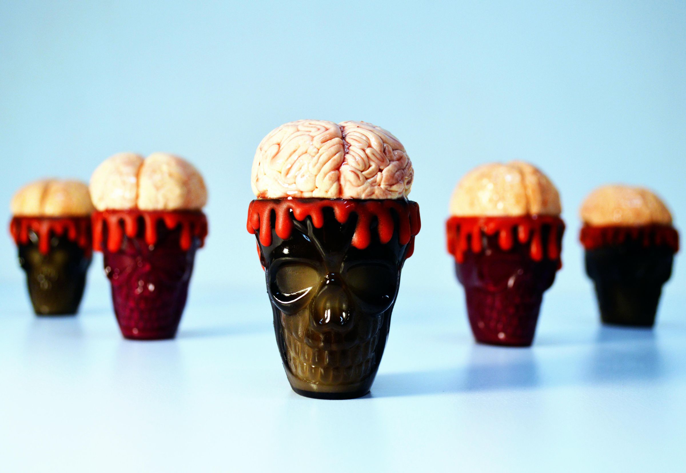 Chocolate Raspberry Brain Halloween Dessert : 11 Steps (with Pictures ...