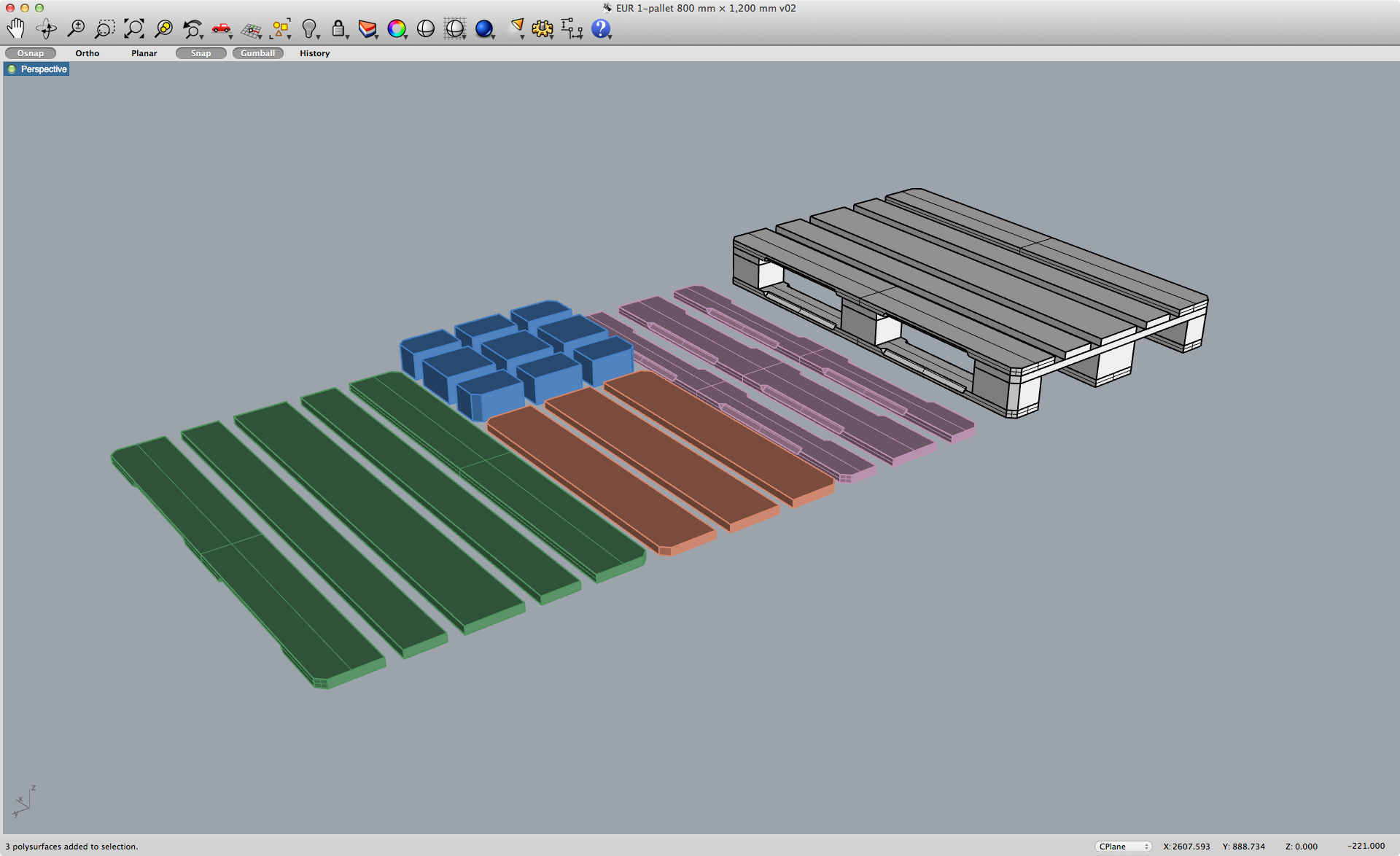 3D-printed Scale Model of EUR Pallet (made of Wood-based Filament) : 6 ...