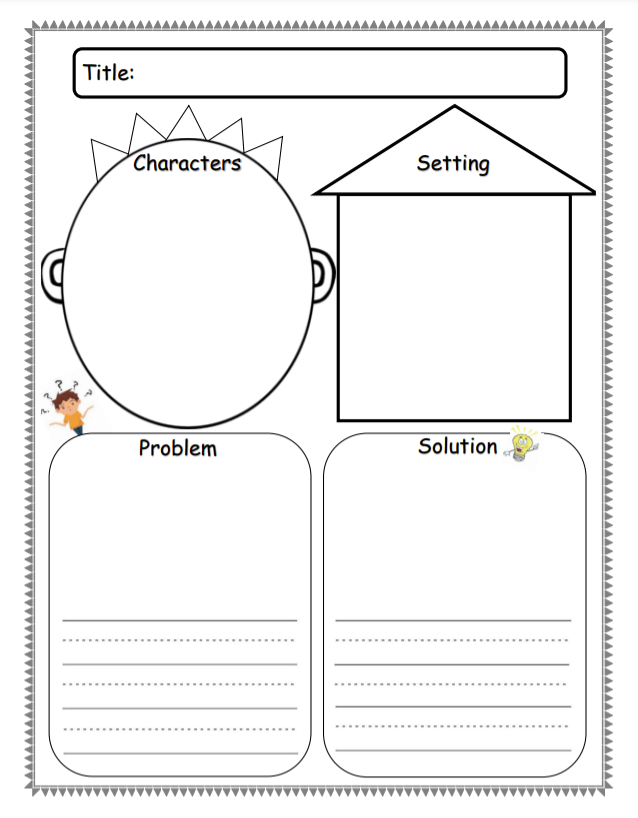 Story Elements Graphic Organizer Setting