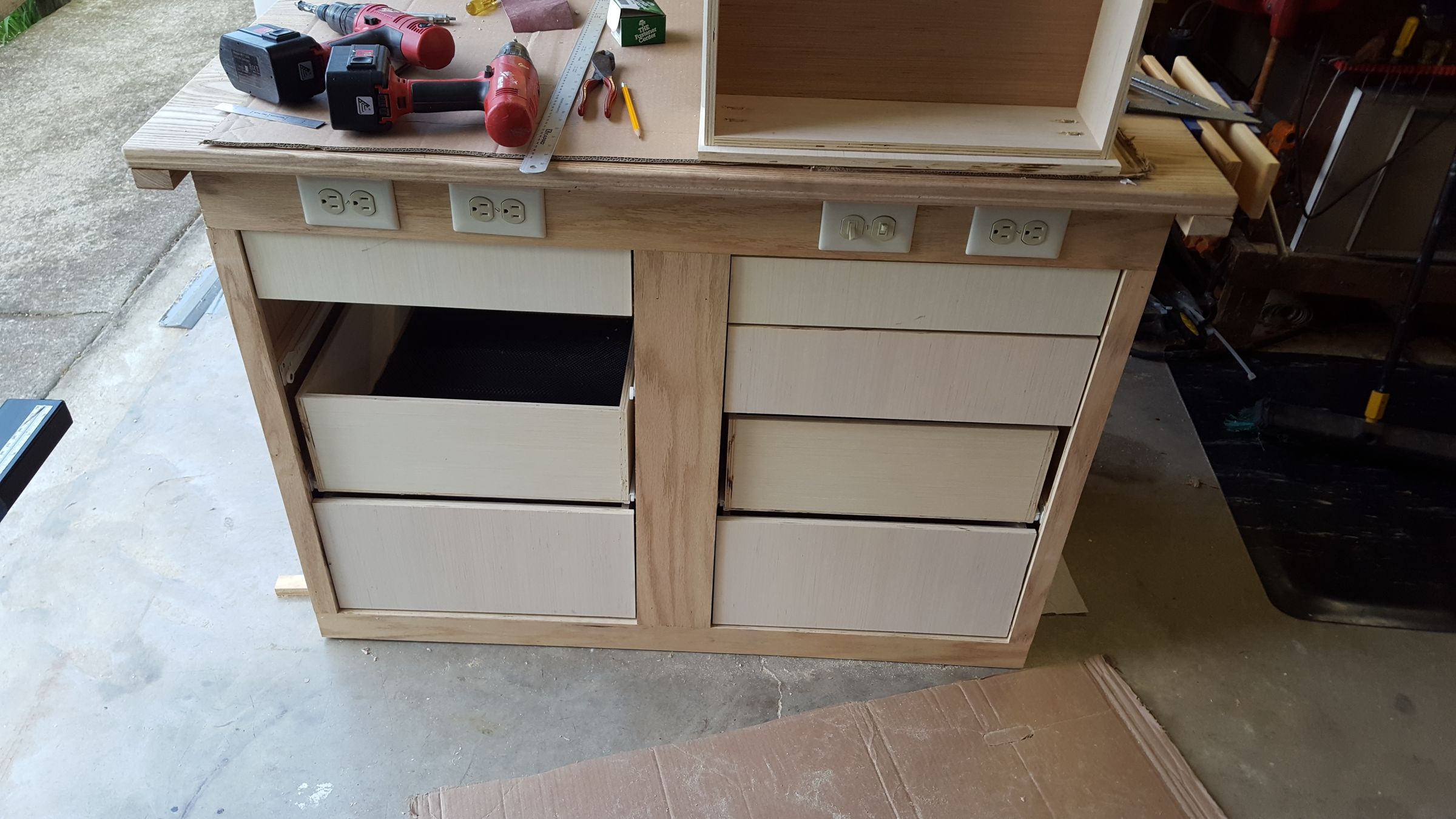 Workbench With Drawers, Power, and Wood Vise : 15 Steps (with Pictures ...