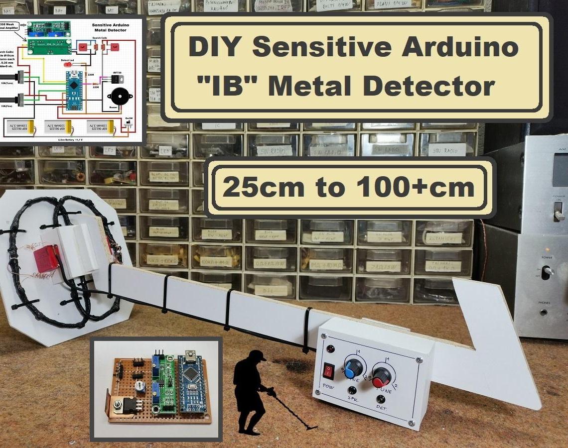 DIY Sensitive Arduino IB METAL DETECTOR (coin From 25cm Big Object at ...