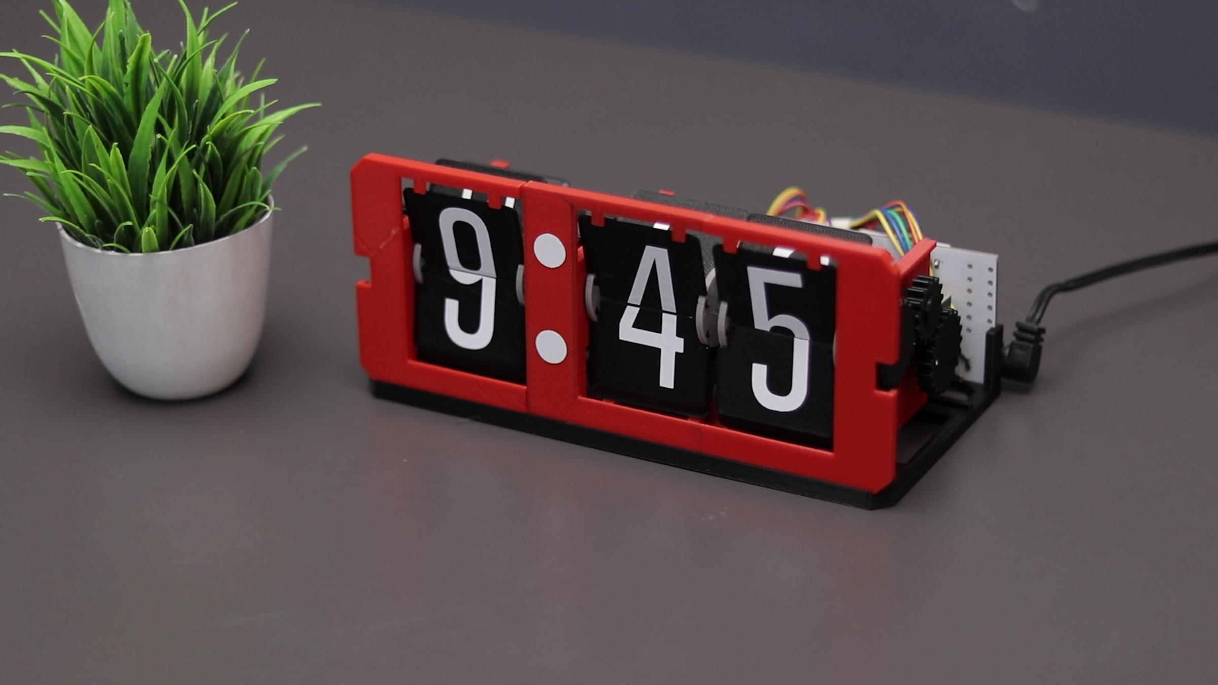 Making a Split Flat Display Clock - 3D Printed | Arduino : 16 Steps ...