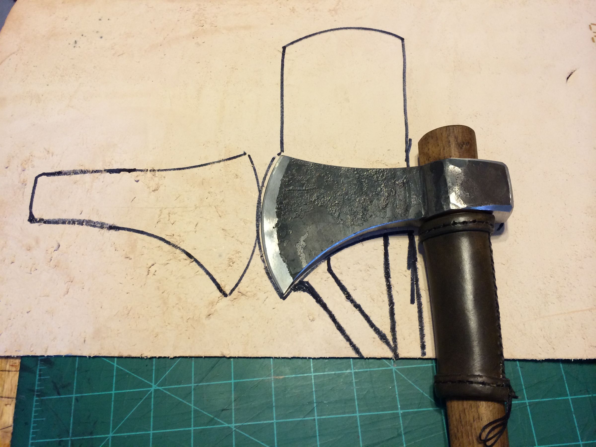 Tomahawk Sheath, Haft Wrap, and Belt Holster : 3 Steps - Instructables