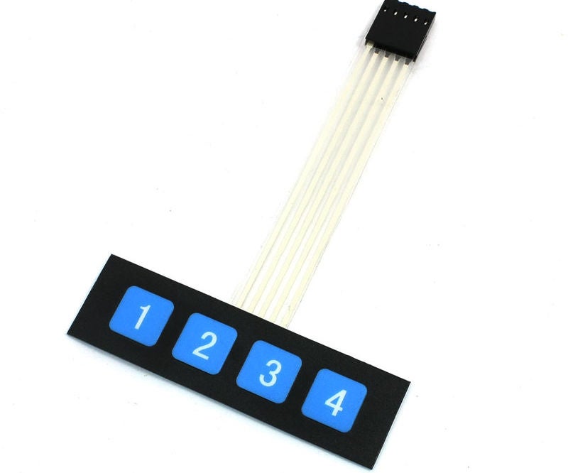 Arduino 1x4 Keypad Membrane Instructables