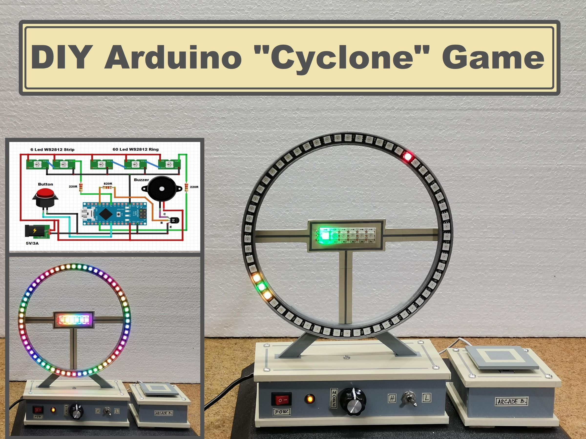 DIY Arduino Cyclone Game With WS2812B Led Ring : 3 Steps - Instructables