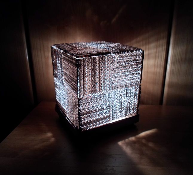 Cube Cardboard Lamp : 8 Steps (with Pictures) - Instructables