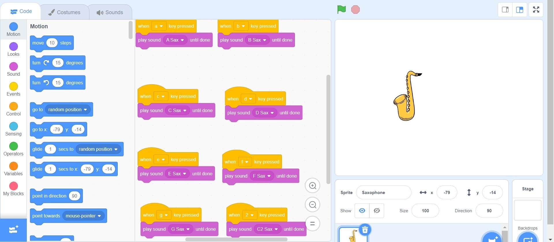 How to Make an Instrument Play Music on Scratch.mit.edu : 6 Steps ...