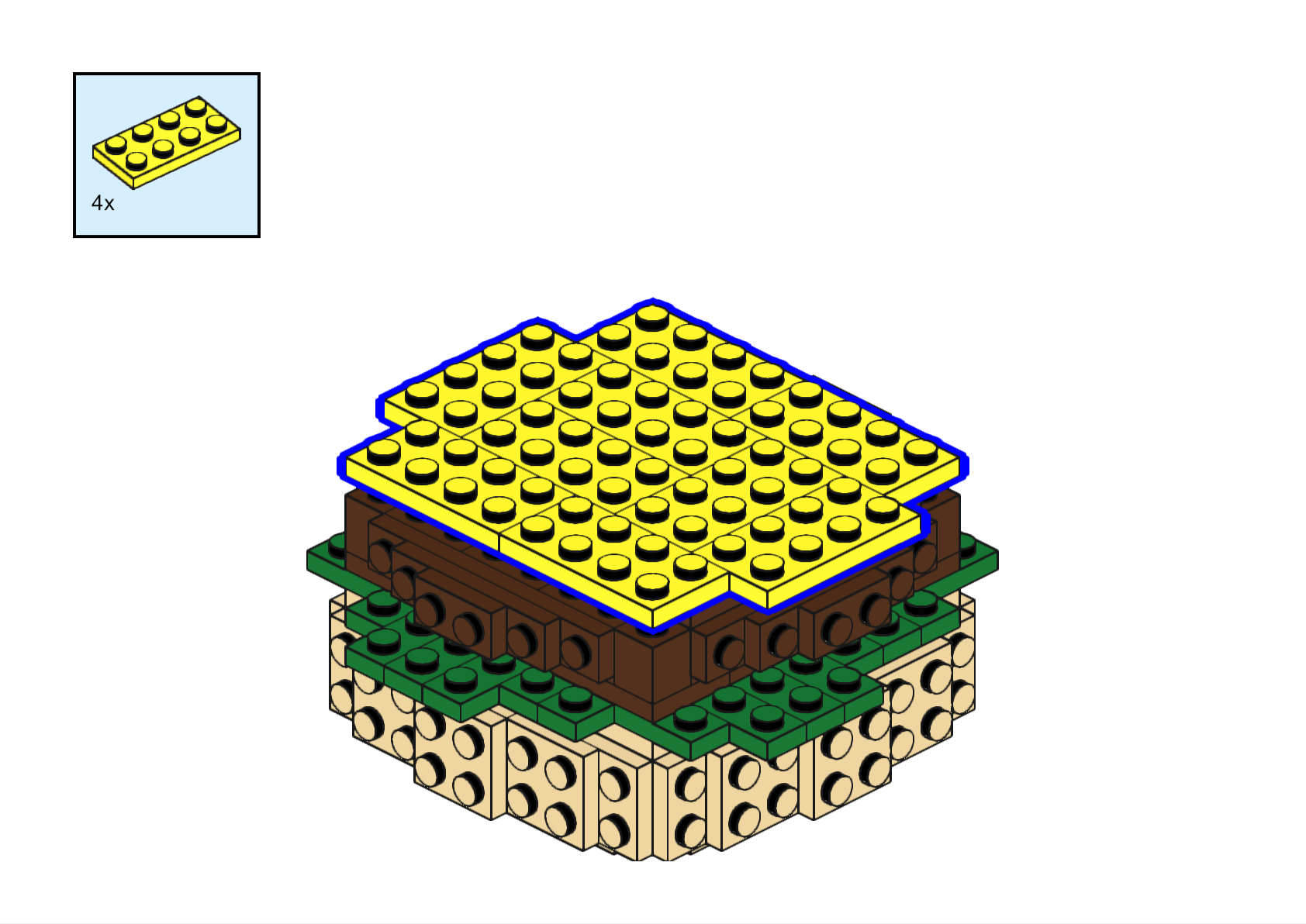 How to Make a Cheese Burger Out of LEGOs - Tutorial : 9 Steps (with ...