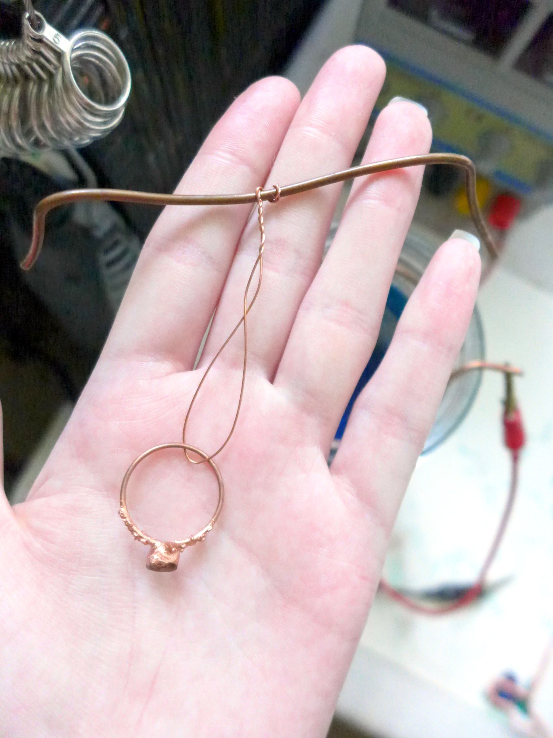 Textured Copper Electroformed Twig Ring With Gemstone : 10 Steps (with ...