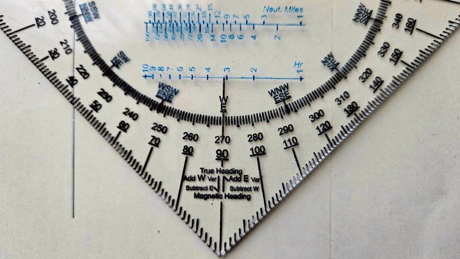 How to Make a Marine Triangle Protractor for Easy Course Plotting : 3 ...