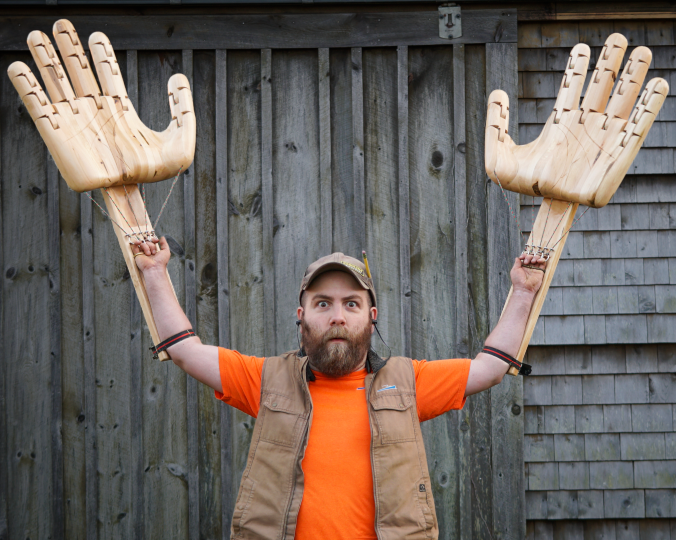 Building Giant Articulated Hands (carved From Wood for Social ...
