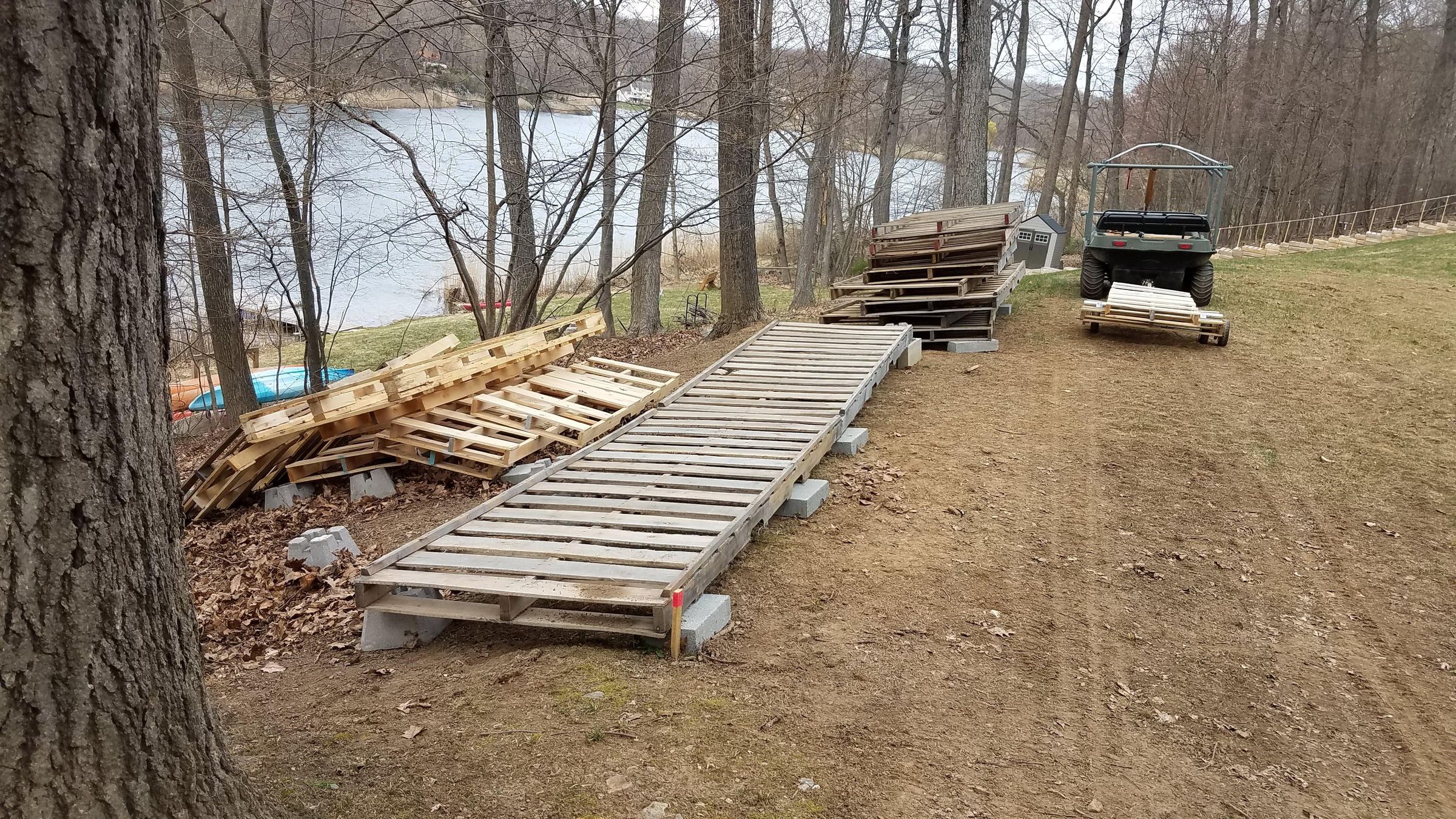 Pallet Man-shed, One-man Build, Building the Deck. Part Two. : 6 Steps ...