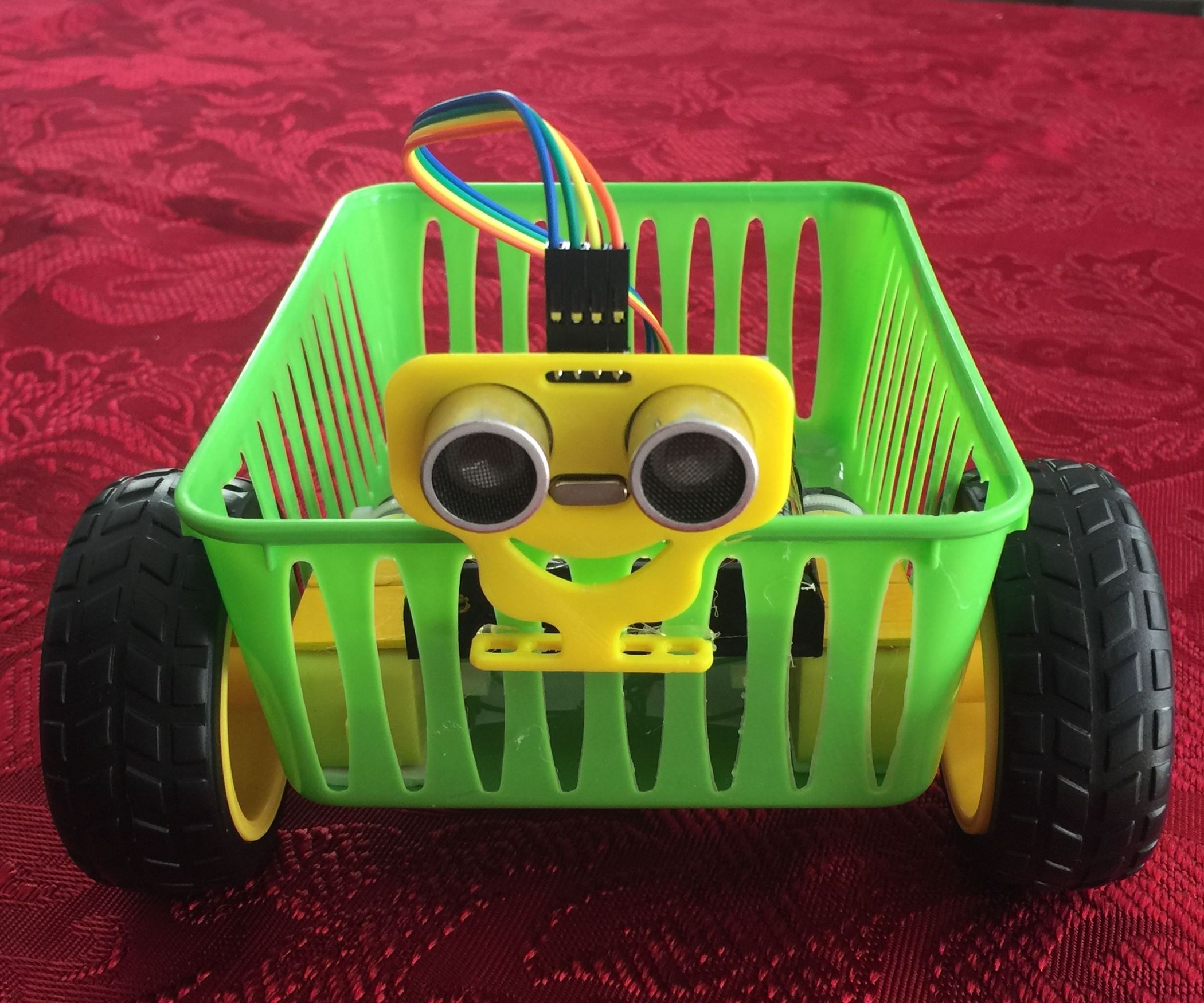 BasketBot - a Robot Car Made With a Plastic Basket : 12 Steps ...