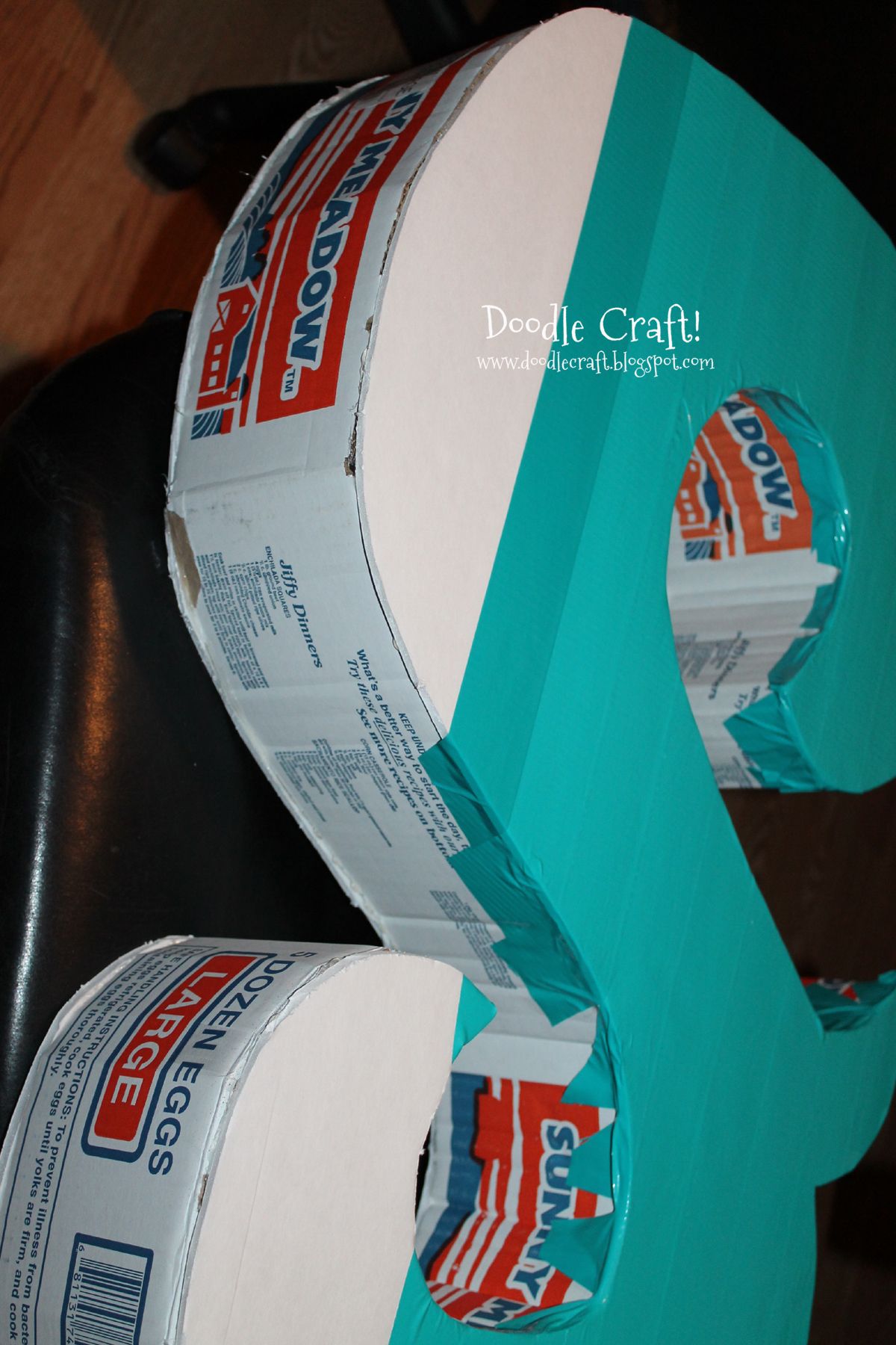 Giant Monogram Prop Made With Duct Tape and Cardboard! : 11 Steps (with ...