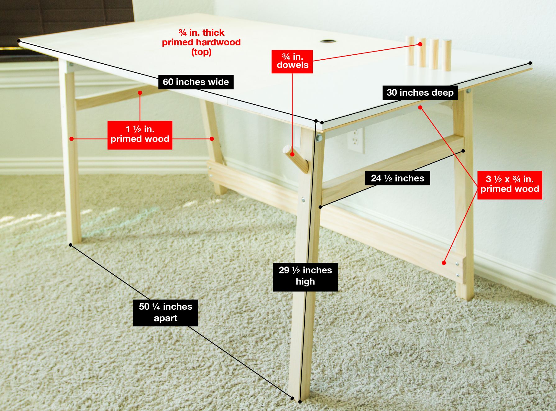 Making a Modern Home Office Desk : 8 Steps (with Pictures) - Instructables