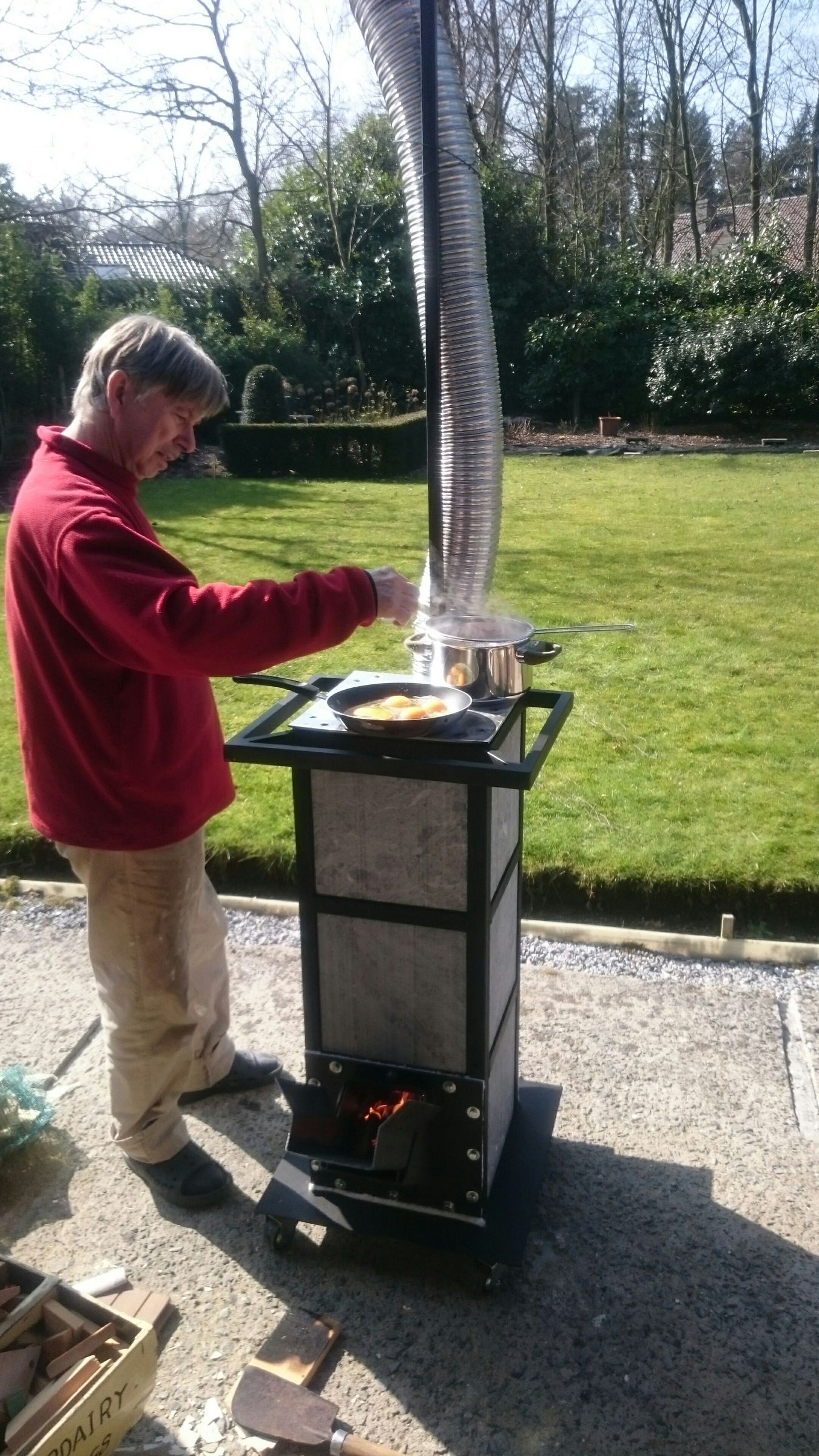 Rocket Stove Mass Heater With Soap Stone Tiles : 14 Steps (with ...