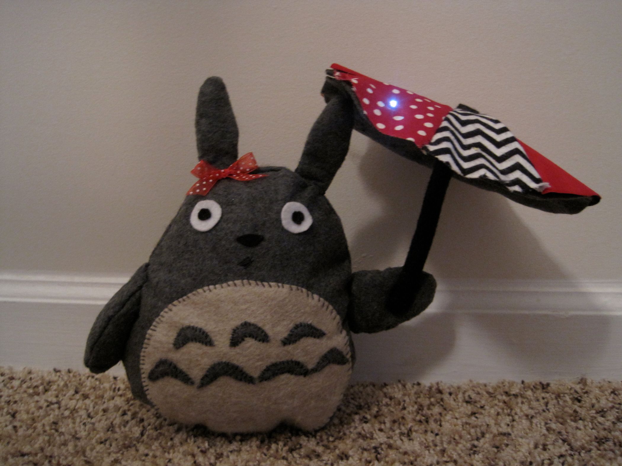 LilyPad Arduino Totoro Plush With Umbrella : 5 Steps (with Pictures ...