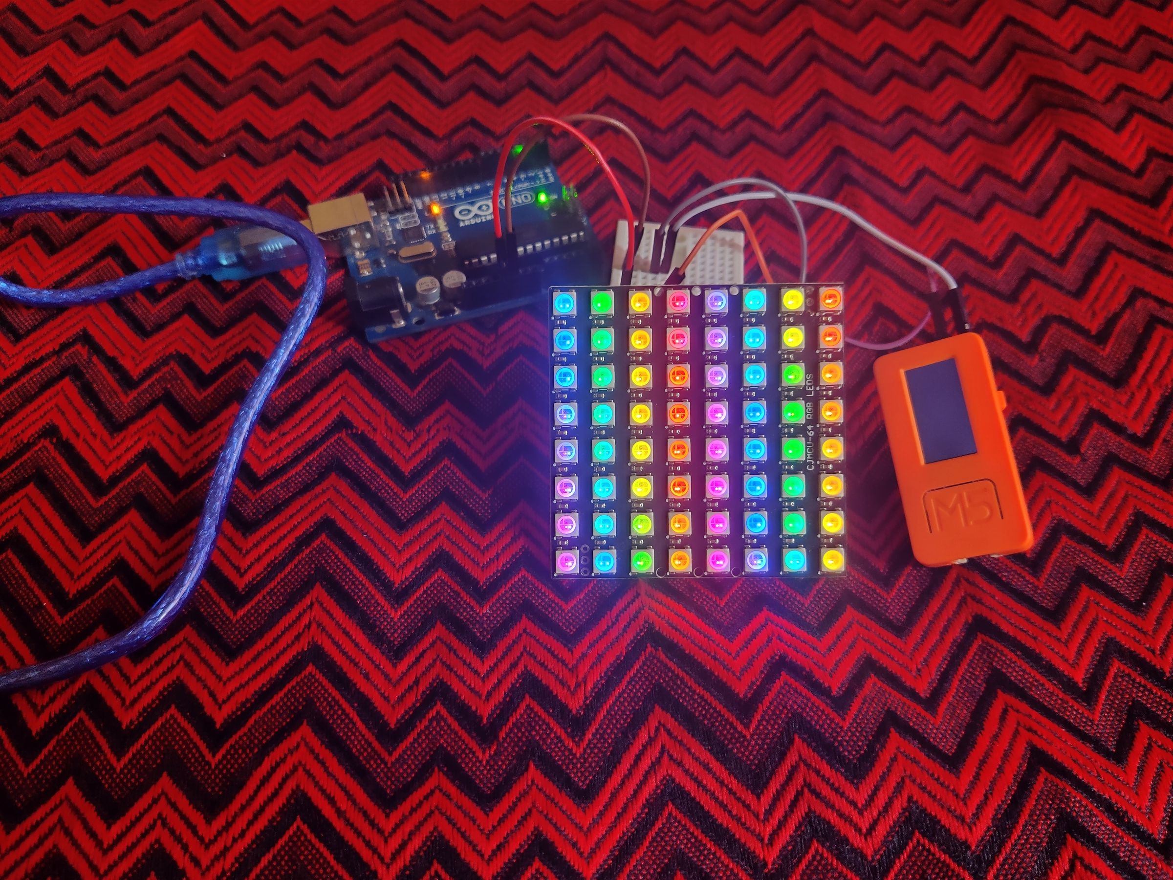 Neopixel Ws2812 Rainbow LED Glow With M5stick-C | Running Rainbow on ...