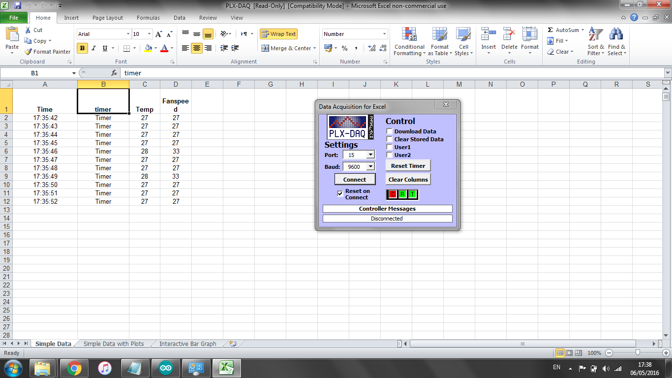 Sending Data From Arduino to Excel (and Plotting It) : 3 Steps (with ...