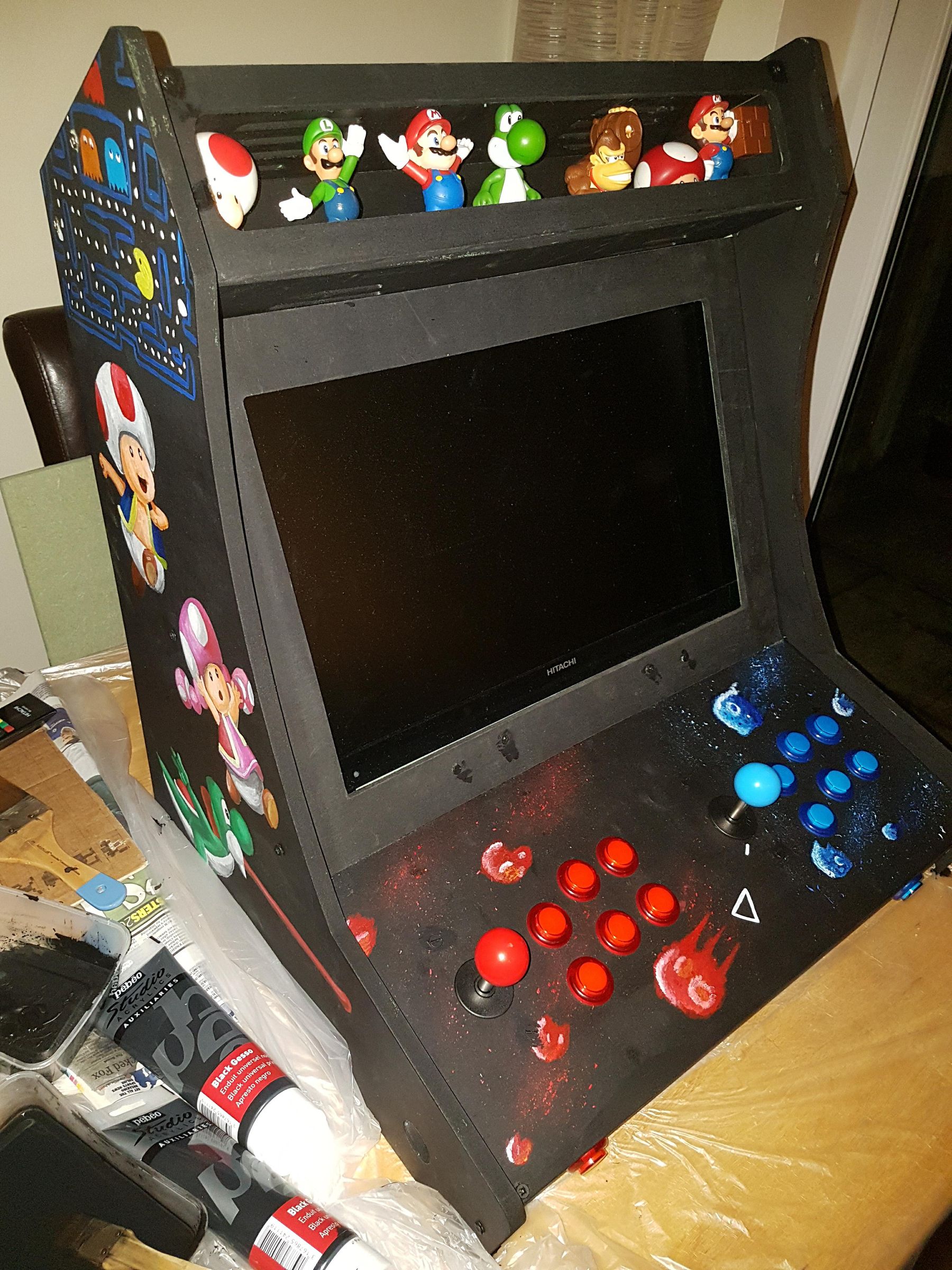 Hand Painted Retro/Space Themed Arcade Cabinet : 6 Steps (with Pictures ...